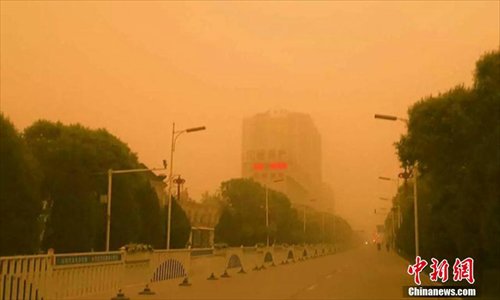 Massive sandstorm hits southern Xinjiang - Global Times