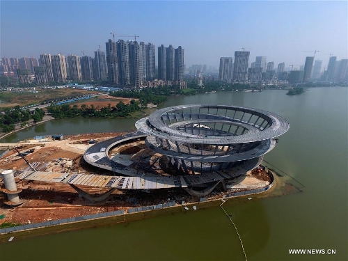 Spiral sightseeing platform seen at Meixi lake in Changsha - Global Times