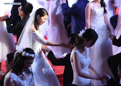 114 couples attend group wedding in China's Nanjing - Global Times