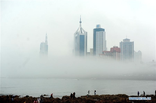 Amazing advection fog scene in E China's Shandong - Global Times