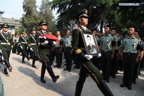 Chinese UN peacekeeping soldier buried in central China - Global Times