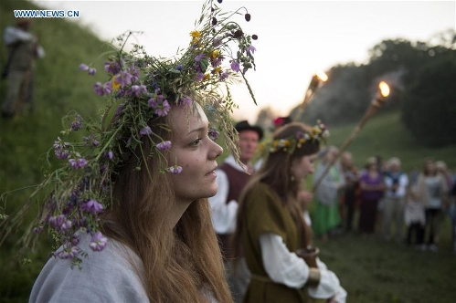People celebrate midsummer day in Lithuania - Global Times