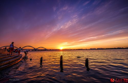 Splendid sunset over Songhuajiang River - Global Times