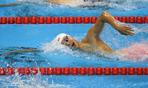 Sun Yang wins silver medal in men's 400m freestyle - Global Times