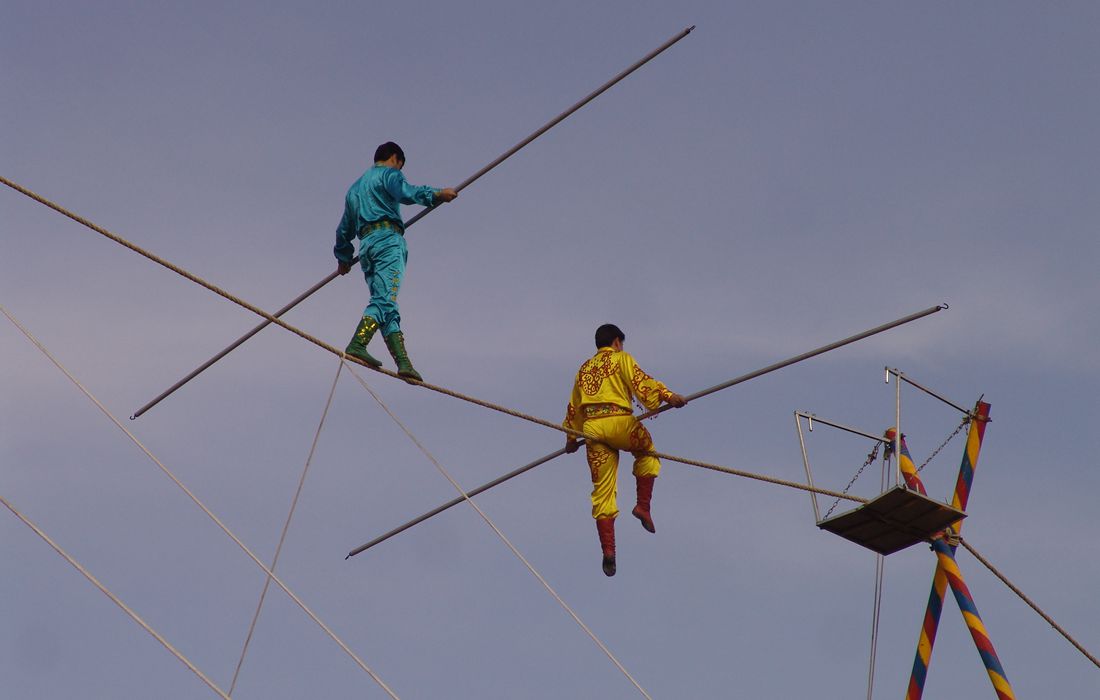 Ancient skywalkers: Traditional tightrope acrobats of China’s Xinjiang ...