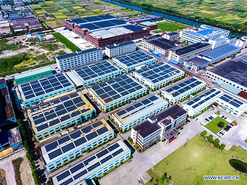 Solar energy equipment on roof in E China - Global Times