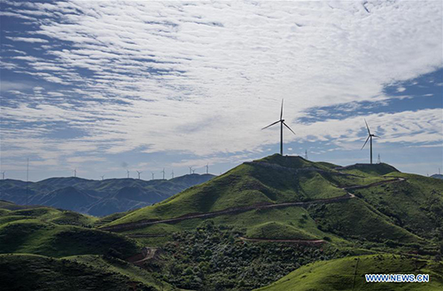 Wind power farms seen on Nanshan Mountain in China's Guangxi - Global Times
