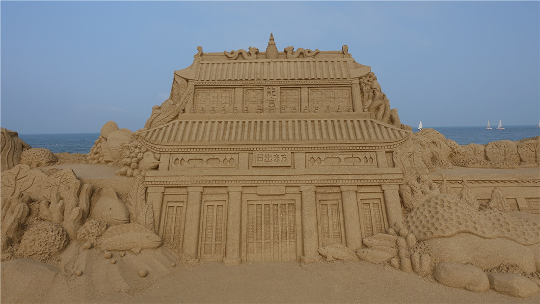 Sand sculptures created to attract tourists at Shandong scenic spot ...