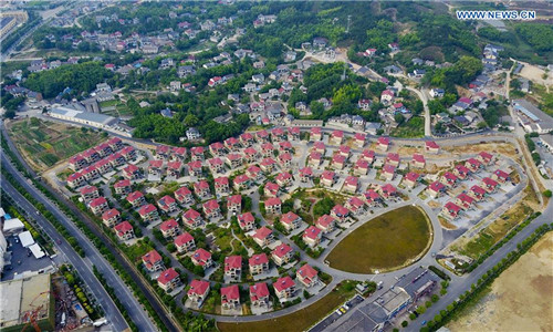 Aerial view of Liutang Village of Anji City, E China's Zhejiang ...