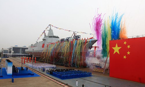 PLA Navy launches 1st homegrown 10,000-ton class missile destroyer ...