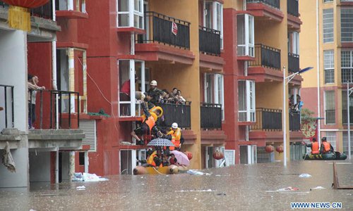 Fuquan of SW China's Guizhou hit by torrential rain - Global Times