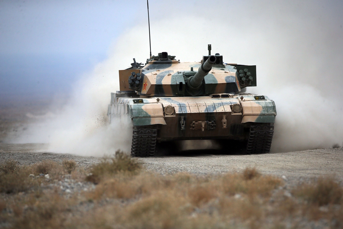 MBTs fire live rounds near Qilian Mountains - Global Times
