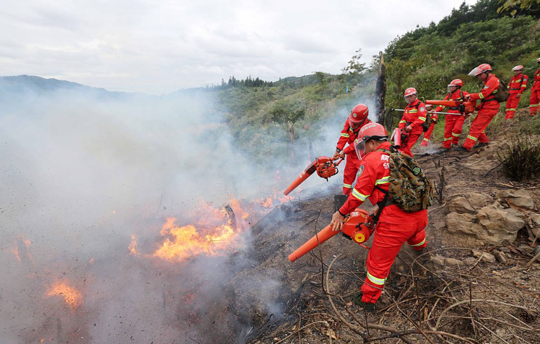 Forest firefighting drills held in Liuzhou in S China’s Guangxi ...