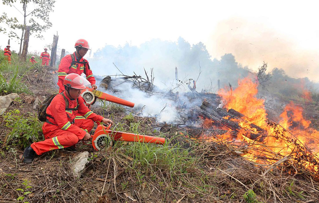 Forest firefighting drills held in Liuzhou in S China’s Guangxi ...