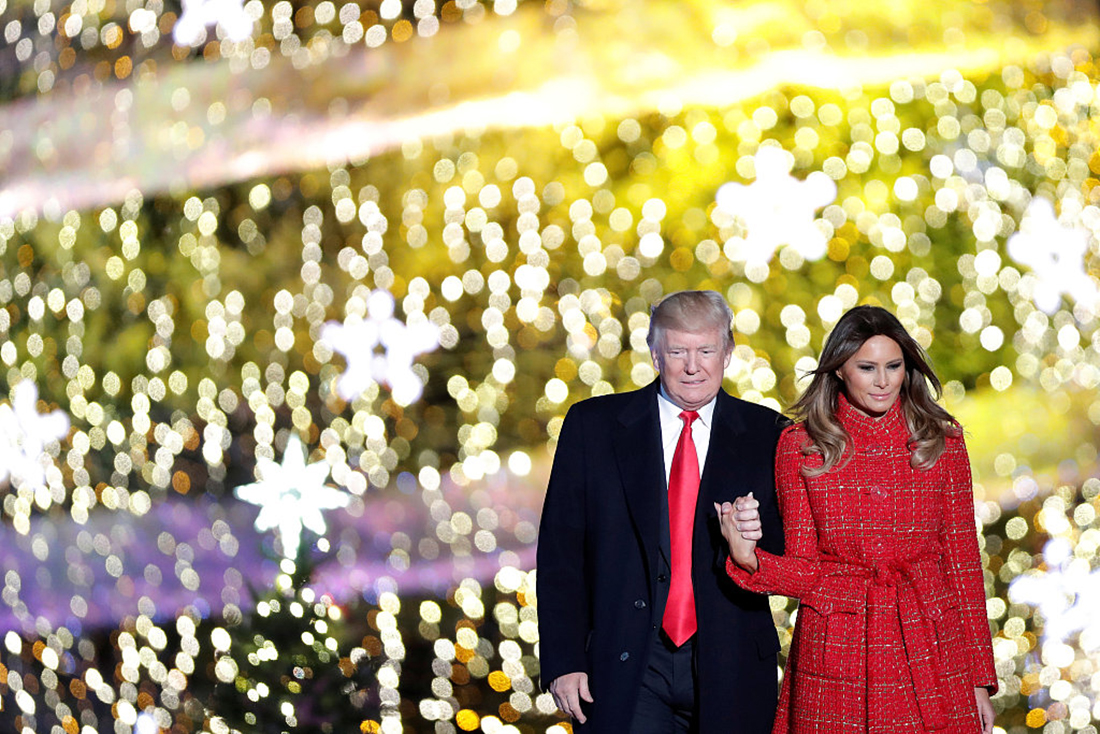 US President Donald Trump attends 95th annual National Christmas Tree ...