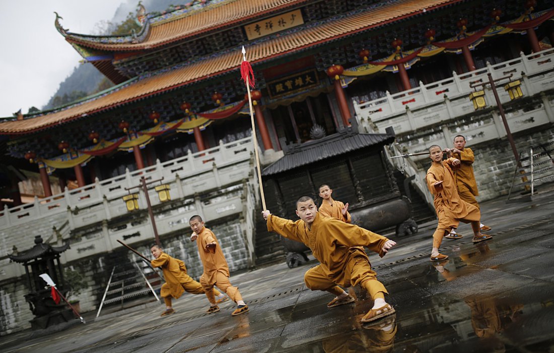 Young Monks Train In Martial Arts At Chongqing s Shaolin Temple
