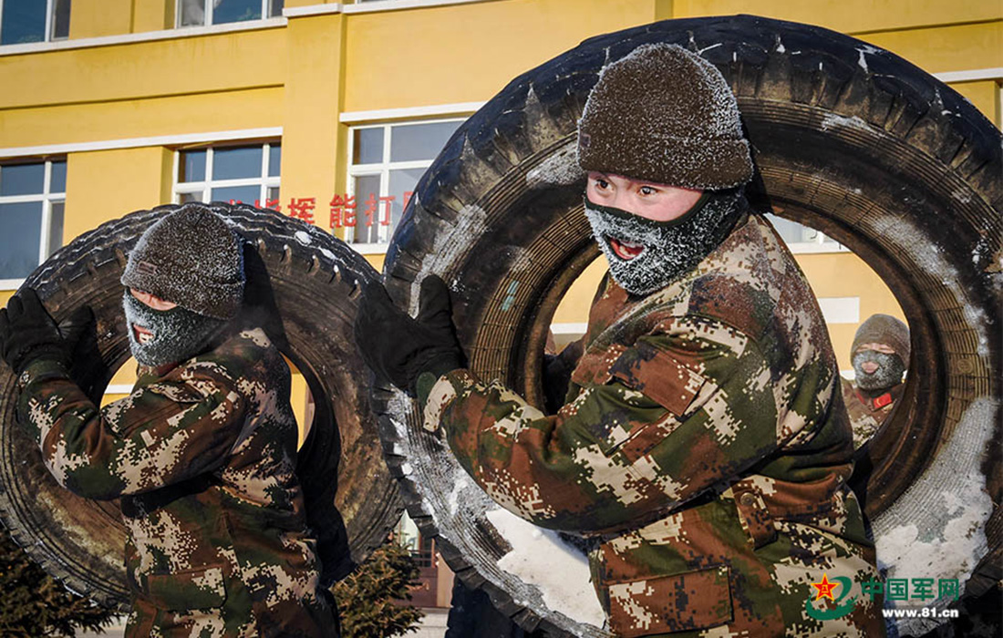 Frontier soldiers carry out winter training in -37℃ - Global Times