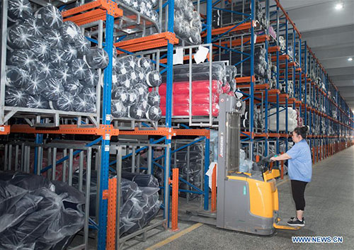 Printing and dyeing factories in Shaoxing, east China's Zhejiang ...