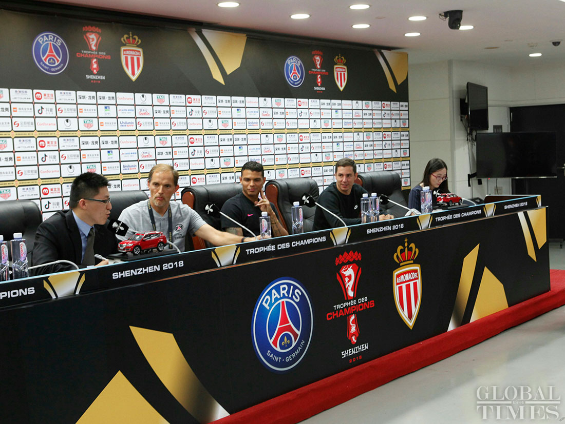 A pre-match press conference for the Trophee des Champions is held in ...