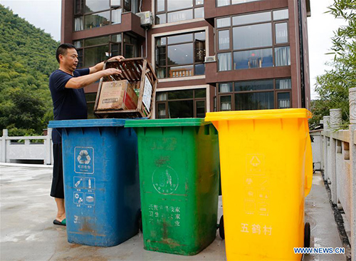 People encouraged to do garbage sorting in rural areas in E China's ...
