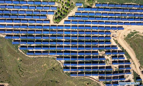 PV power plants built on barren mountains in Loufan County to utilize ...