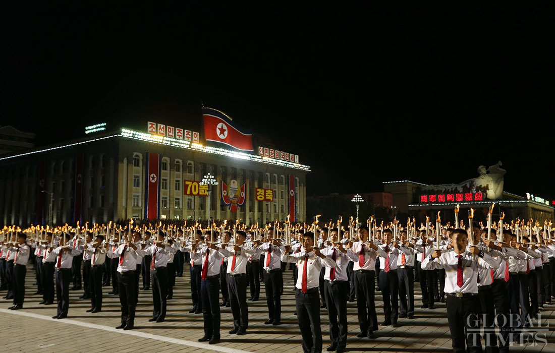 Fireworks, parade celebrates 70th anniversary of DPRK - Global Times