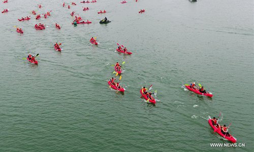 Canoeing competition held on Liujiang River - Global Times