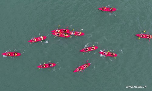 Canoeing competition held on Liujiang River - Global Times