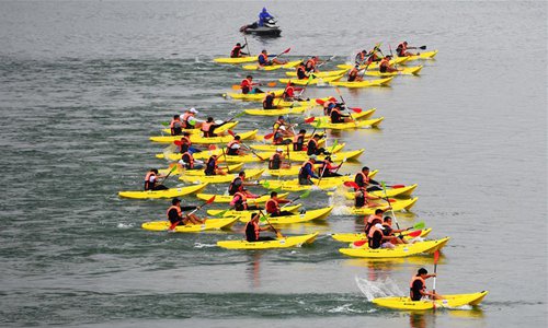 Canoeing competition held on Liujiang River - Global Times