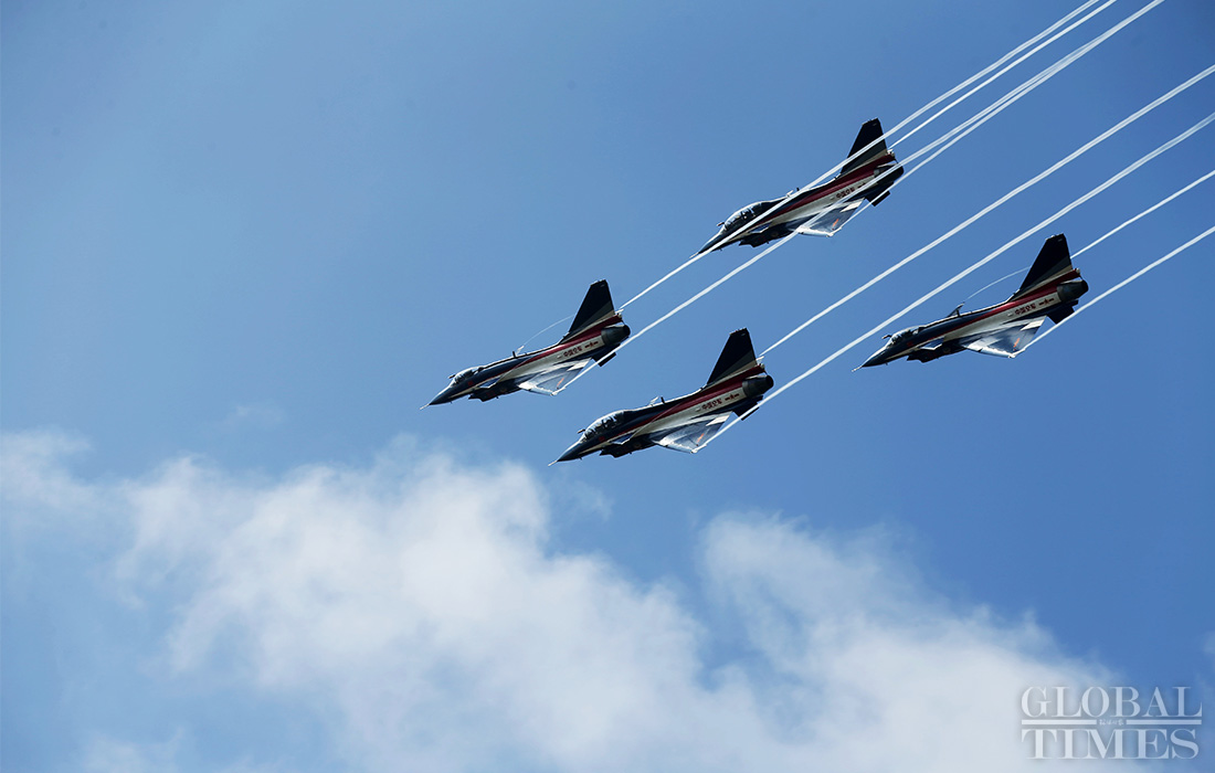 The August 1st Aerobatics Team performs at China International Aviation ...