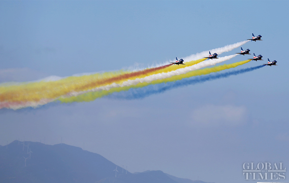 The August 1st Aerobatics Team performs at China International Aviation ...