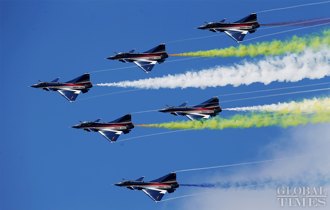 The August 1st Aerobatics Team performs at China International Aviation ...