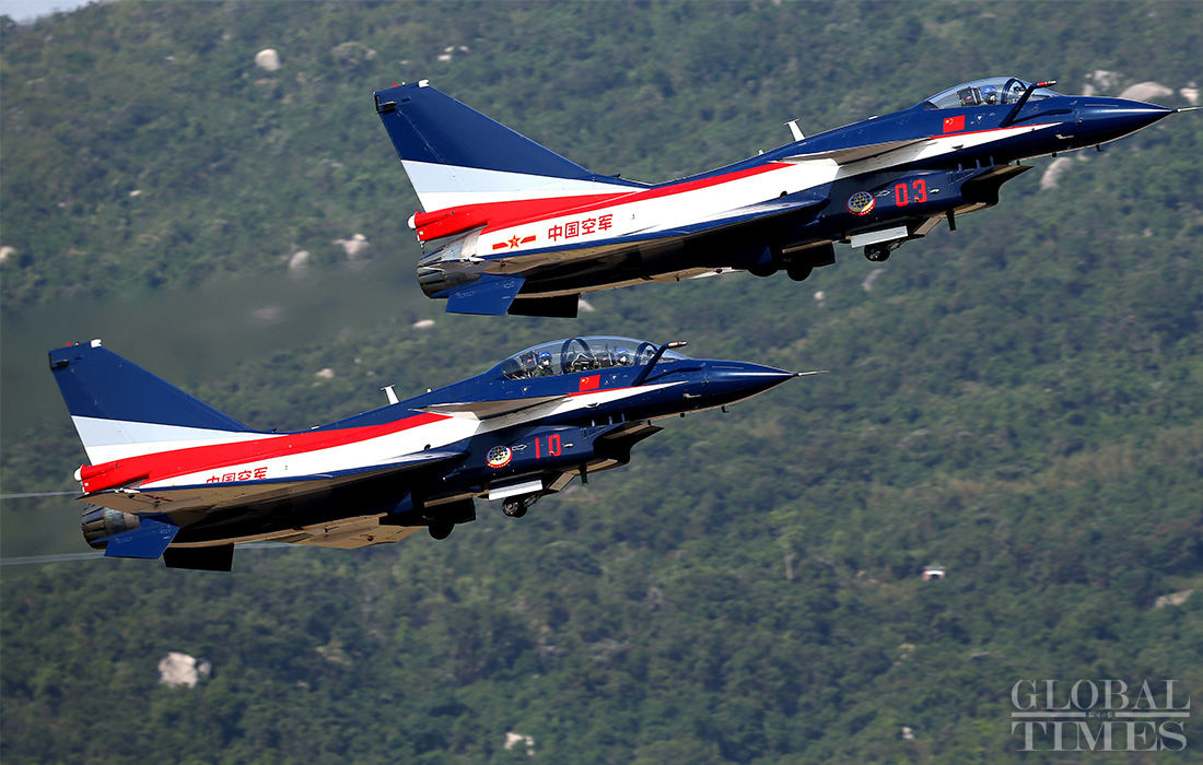 The August 1st Aerobatics Team performs at China International Aviation ...