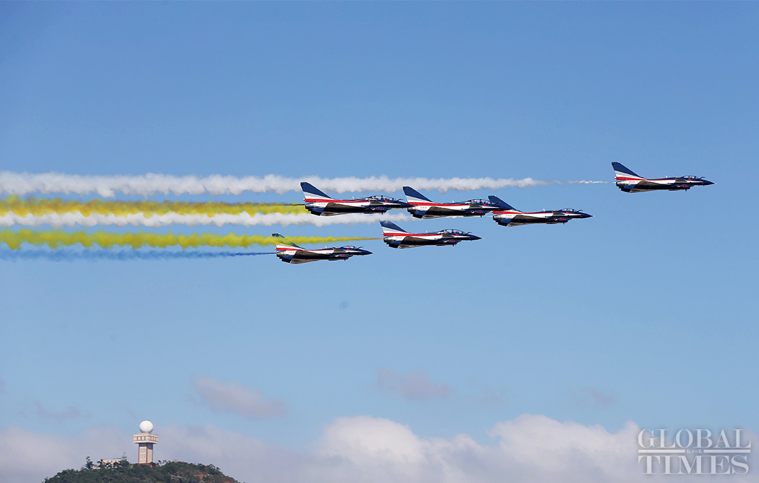 The August 1st Aerobatics Team performs at China International Aviation ...