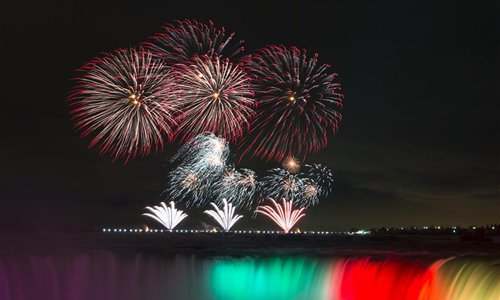 Cascades of Fire Int'l Fireworks Competition held in Canada - Global Times