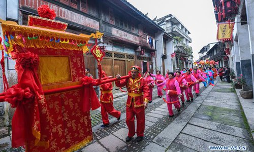 Temple fair held to show traditional folk culture in ancient town of ...