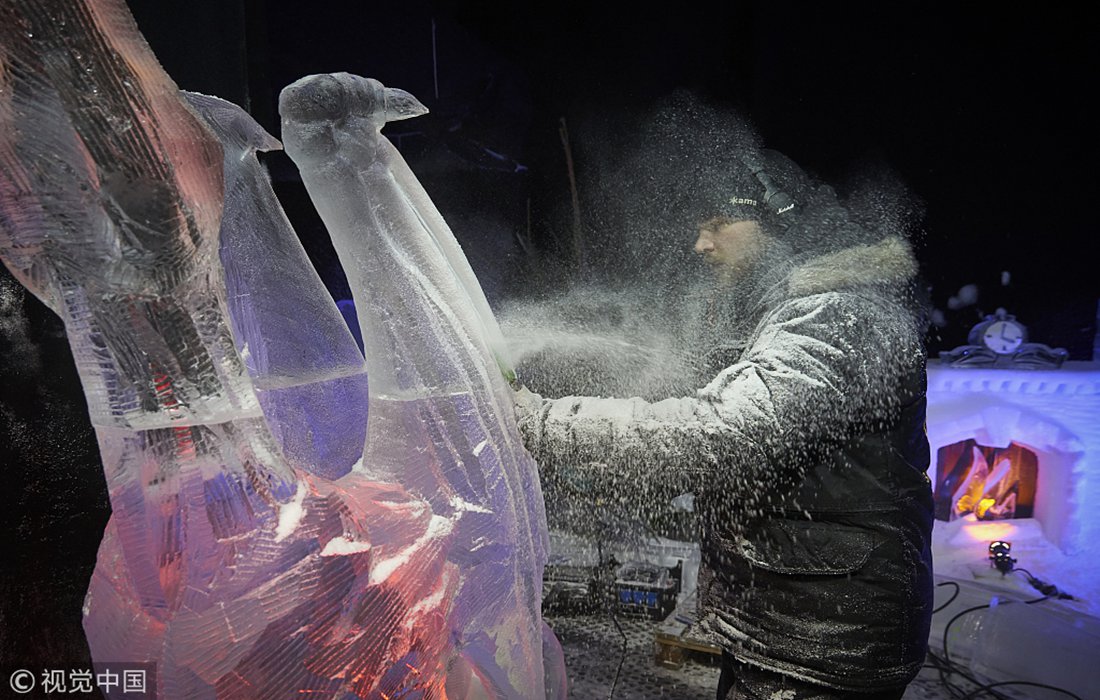 A wonderland: Europe's largest ice sculpture festival kicks off in the ...