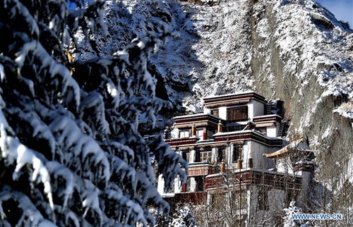 Lhasa of SW China's Tibet witnesses first snow - Global Times