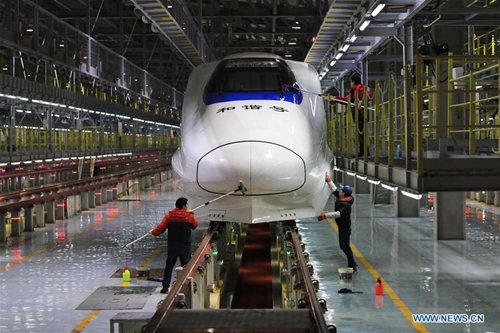 Bullet trains maintained in China's Guiyang to ensure safety for Spring ...