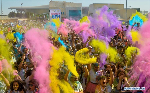 People participated in Color Run in Doha, Qatar - Global Times