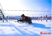 Special police in training at minus 23 degrees - Global Times