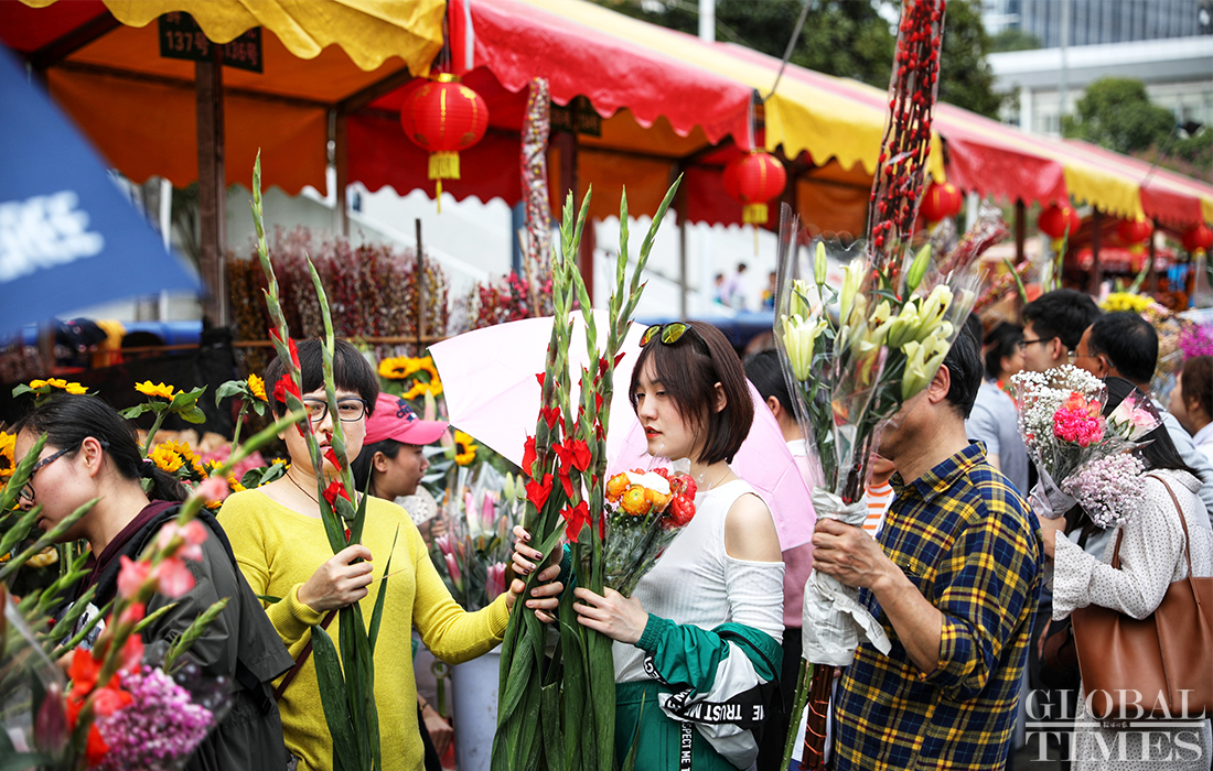 Floral market in South China’s Guangdong Province conveys festive ...
