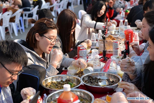 Dishes of Luosi served at feast in E China's Jiangsu - Global Times