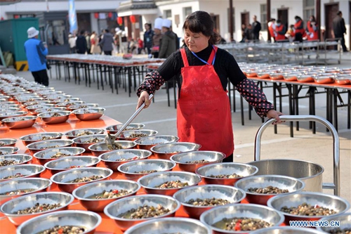Dishes of Luosi served at feast in E China's Jiangsu - Global Times
