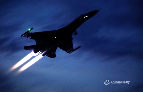 Night Military Aircraft RAF Fighters Carry Out Night Flying Exercises