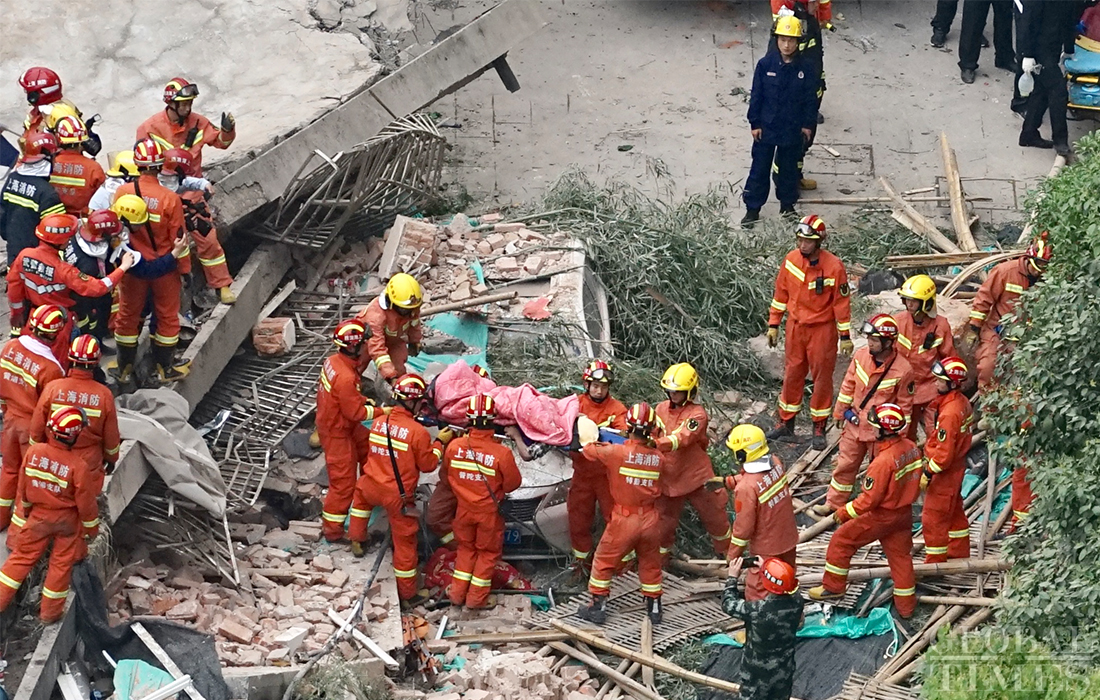 19 people rescued after a building collapsed in Shanghai on Thursday ...