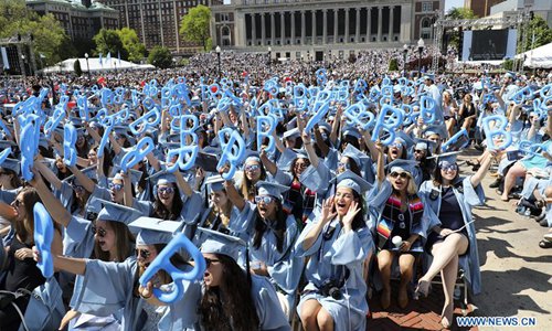 Graduate students attend Columbia University Commencement ceremony in ...