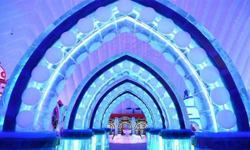 Indoor ice-snow theme park at Harbin Ice-Snow World in China's ...