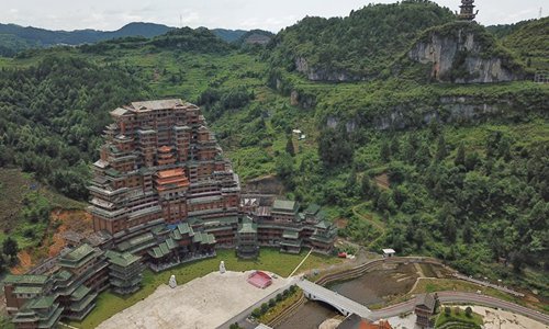 In pics: traditional Shui-style wooden building in SW China's Guizhou ...