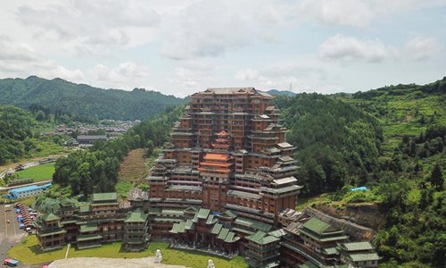 In pics: traditional Shui-style wooden building in SW China's Guizhou ...